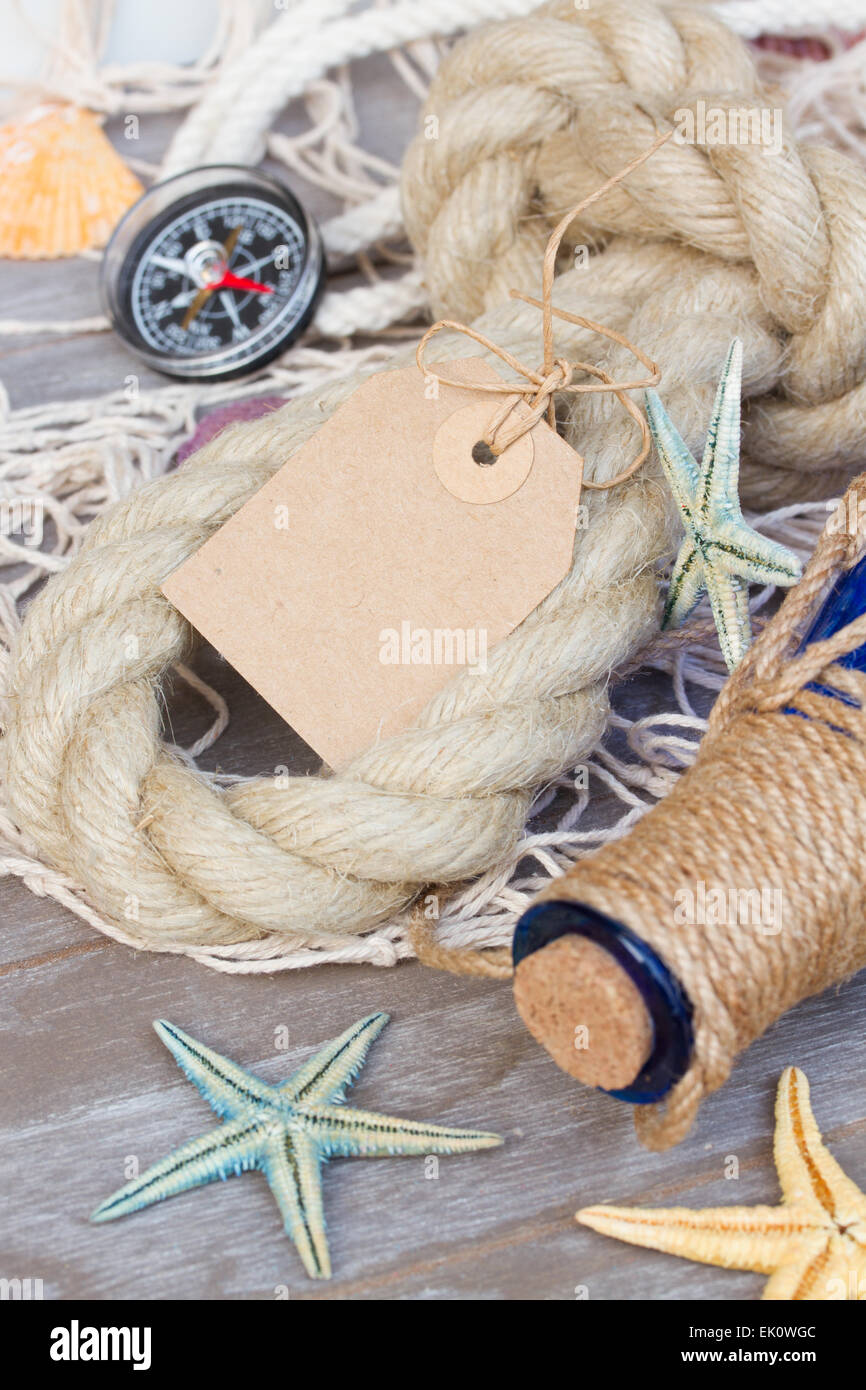 compass on fishing net Stock Photo - Alamy