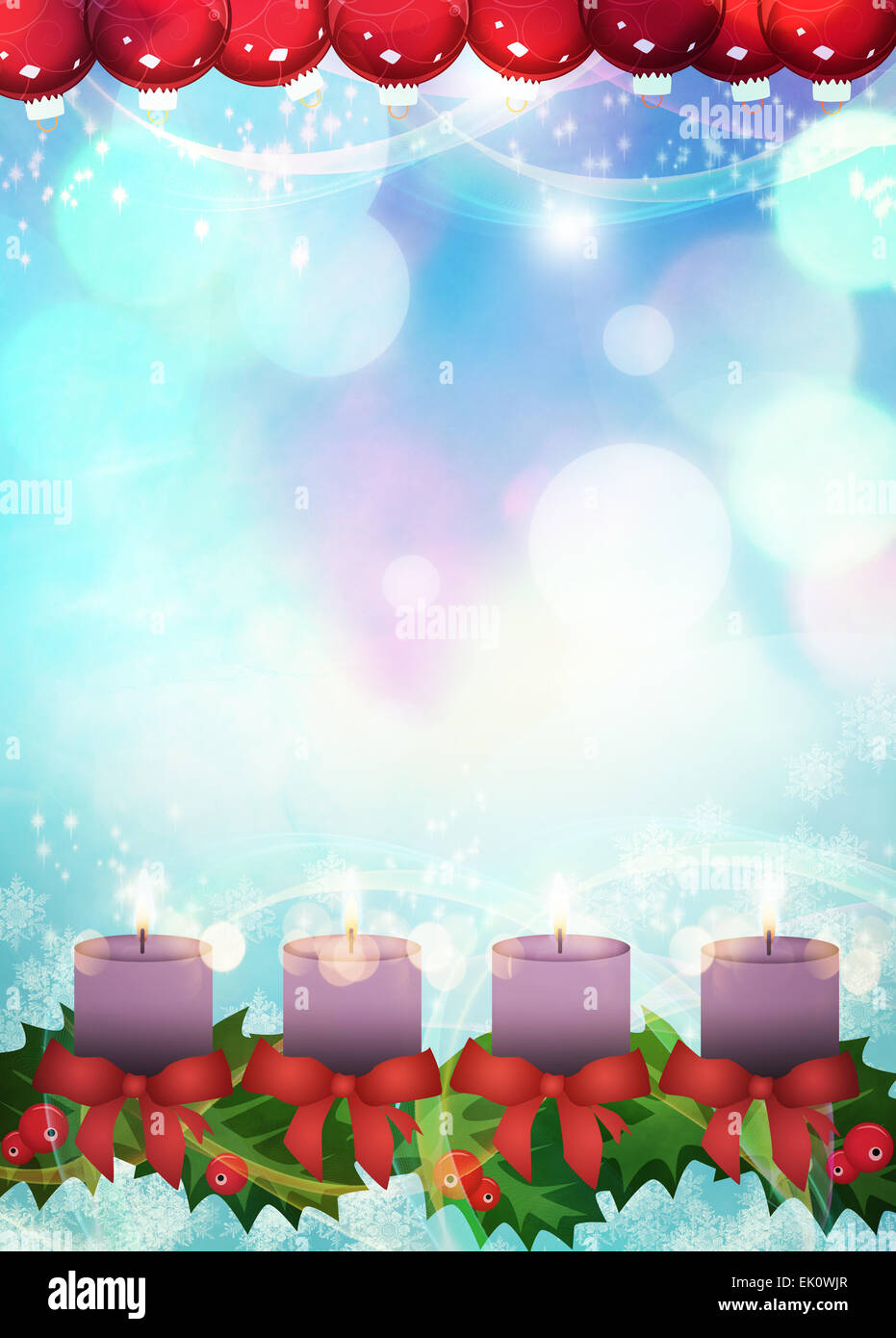 Advent or christmas advert poster or flyer background with empty space ...