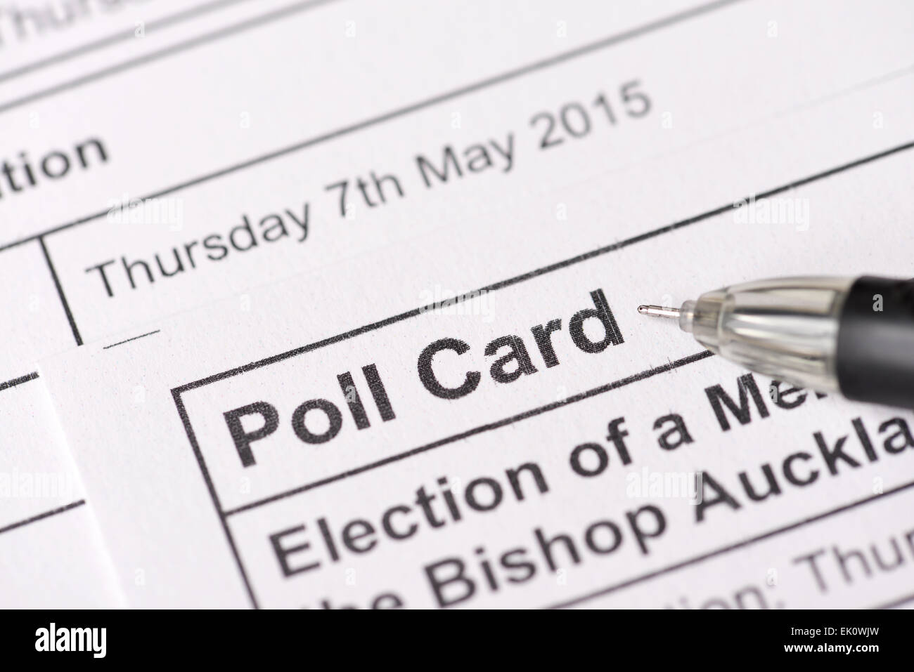 Polling cards for the UK General Election in May 2015 Stock Photo - Alamy Polling cards for the UK General Election in May 2015 Stock Photo - Alamy