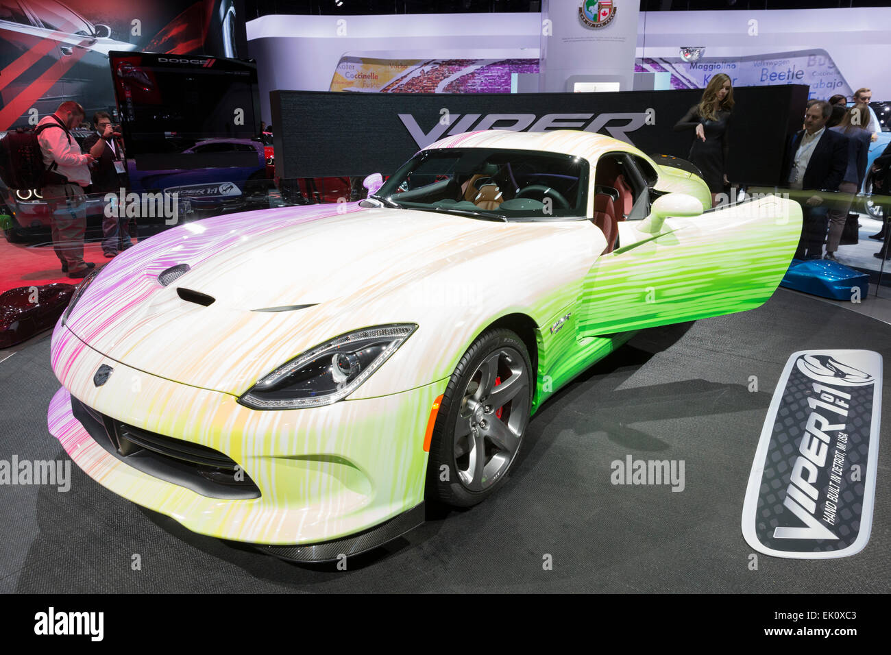 New York, NY - April 2, 2015: Exterior of Dodge Viper 1of1 car on ...