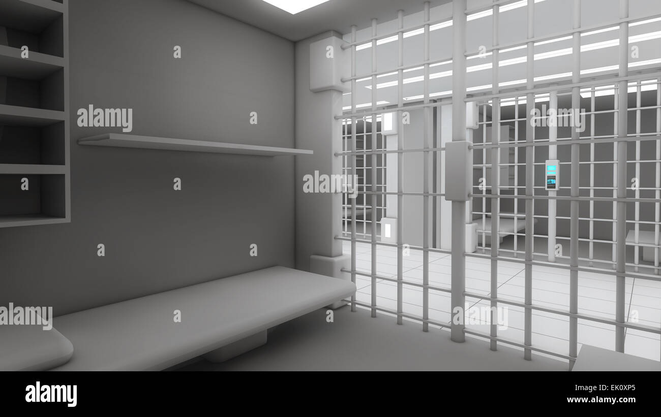3d interior jail Stock Photo - Alamy