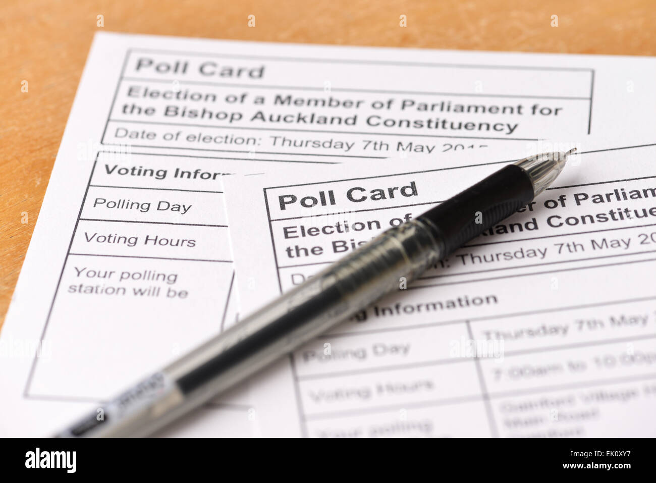 Uk election poll cards hi-res stock photography and images - Alamy