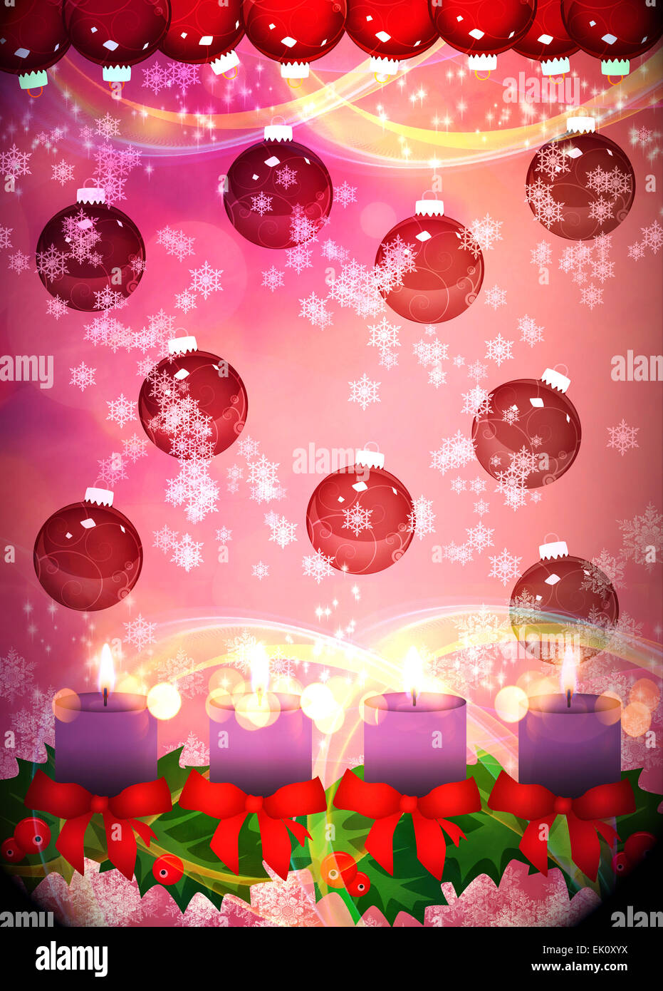 Advent or christmas advert poster or flyer background with empty space ...