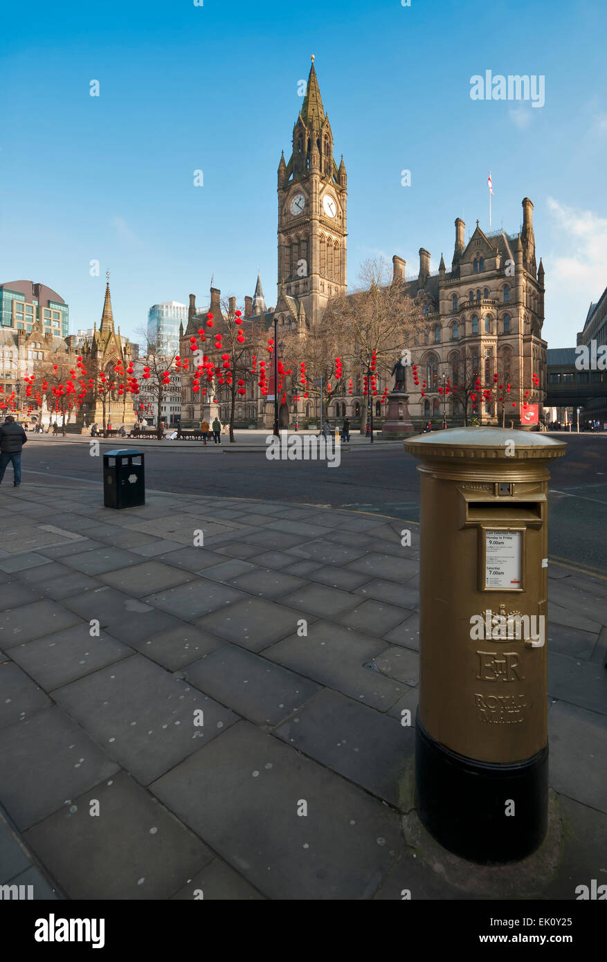 Manchester Town Hall Albert Square Greater Manchester England Stock ...
