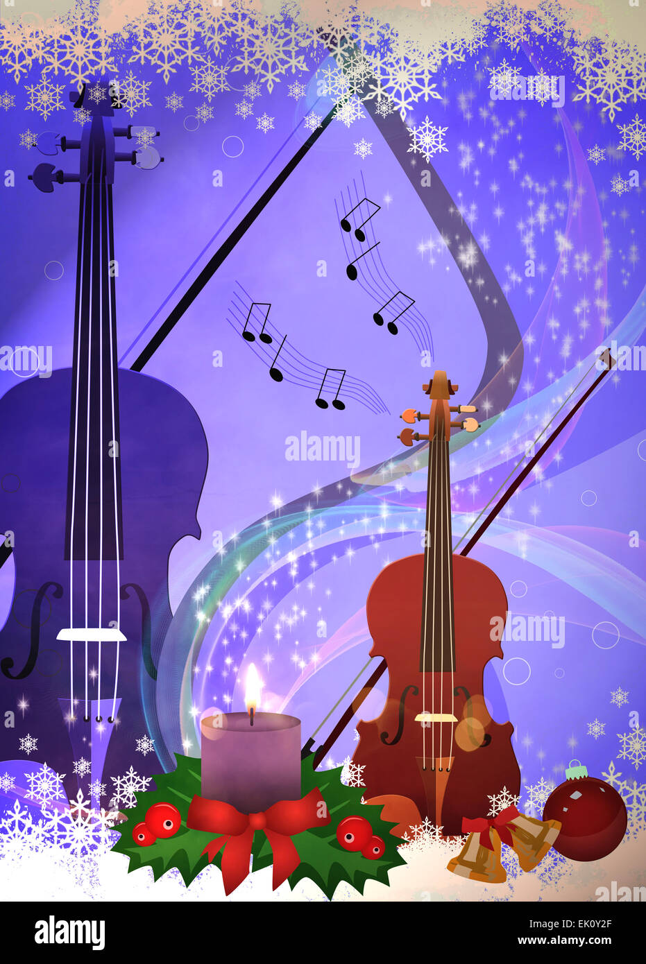Advent or christmas music concenrt advert poster or flyer background ...