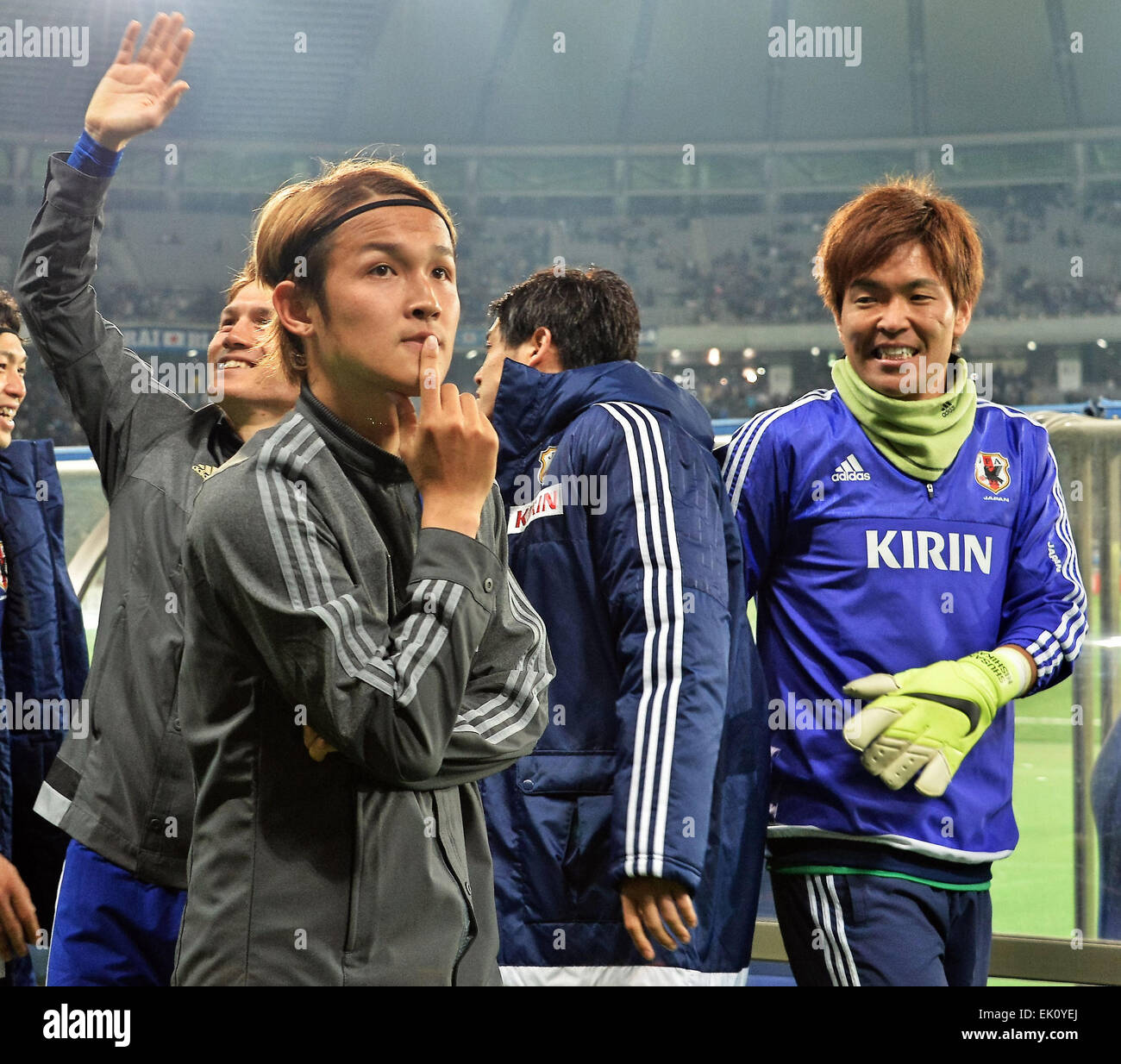 March 31, 2015. 31st Mar, 2015. (L-R) Takashi Usami, Shusaku Nishikawa ...