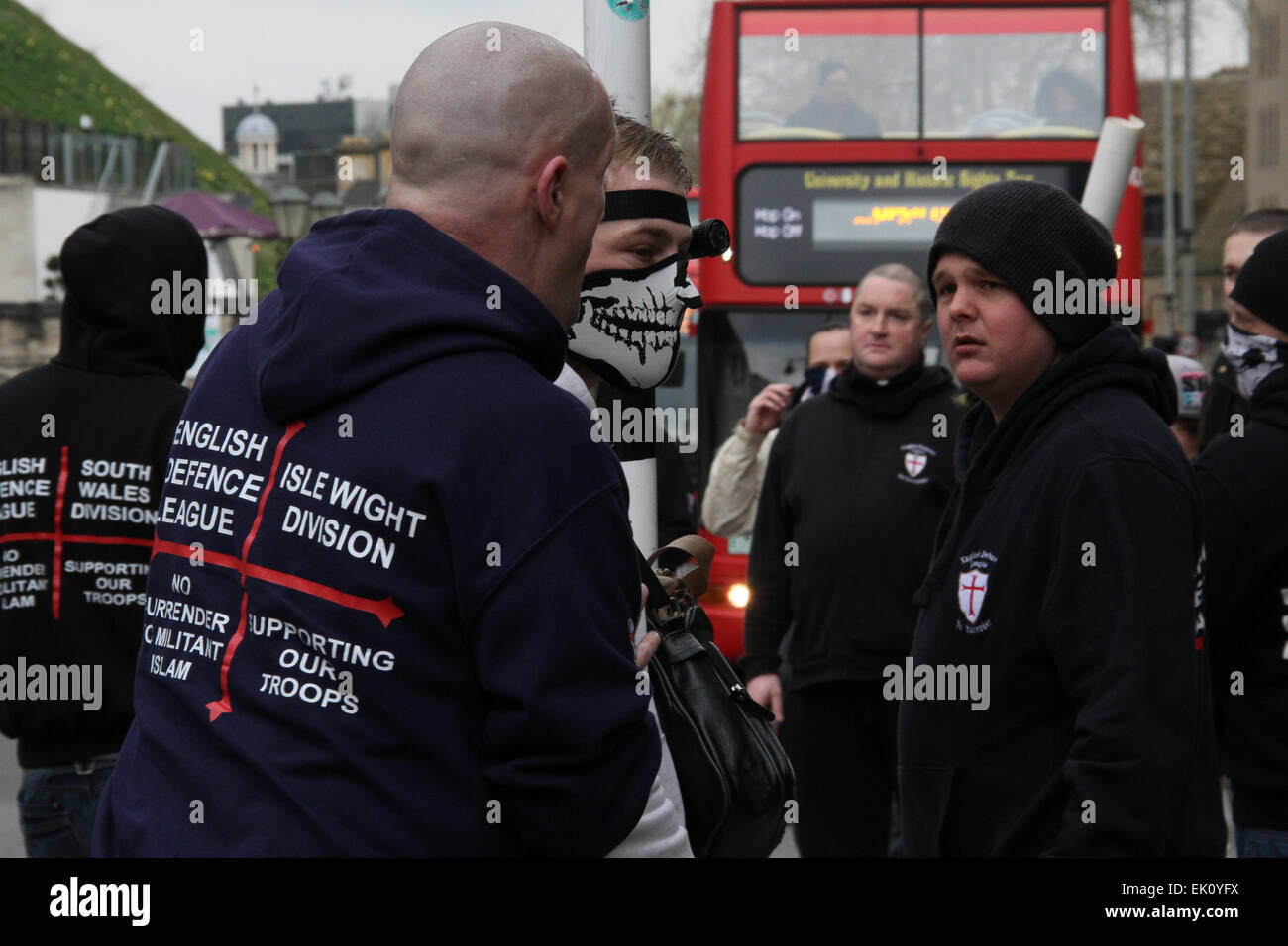 Oxford, UK. 4th April, 2015.anti fascist clash with EDL in Oxford today ...