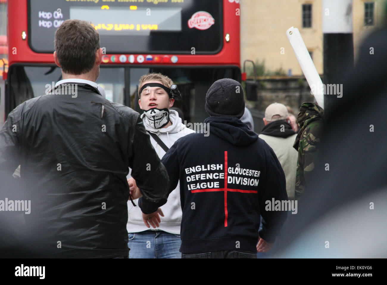 Oxford, UK. 4th April, 2015.anti fascist clash with EDL in Oxford today ...