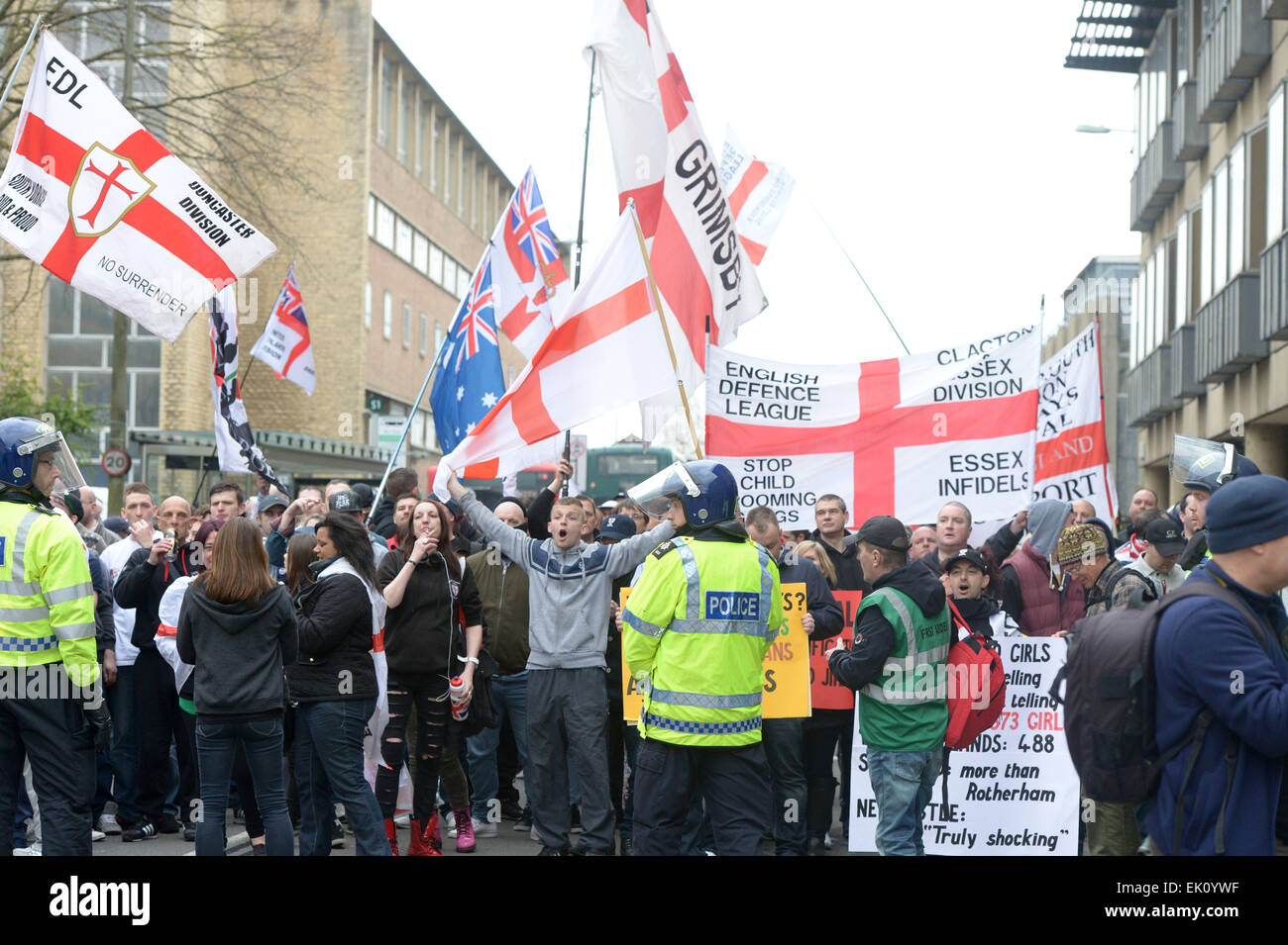 English defence league flag hi-res stock photography and images - Alamy