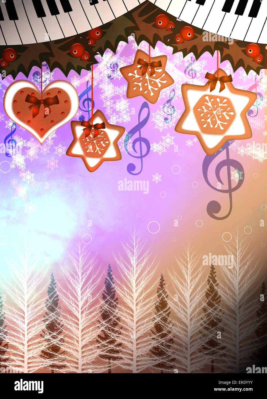 Advent or christmas music concenrt advert poster or flyer background ...