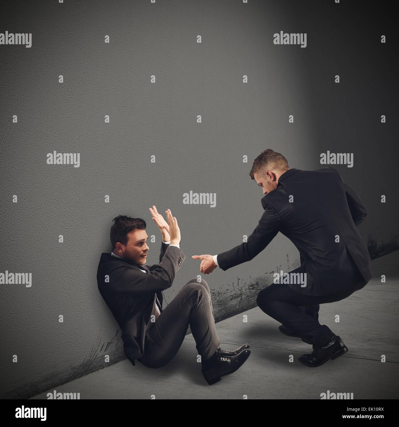 Help a colleague Stock Photo - Alamy