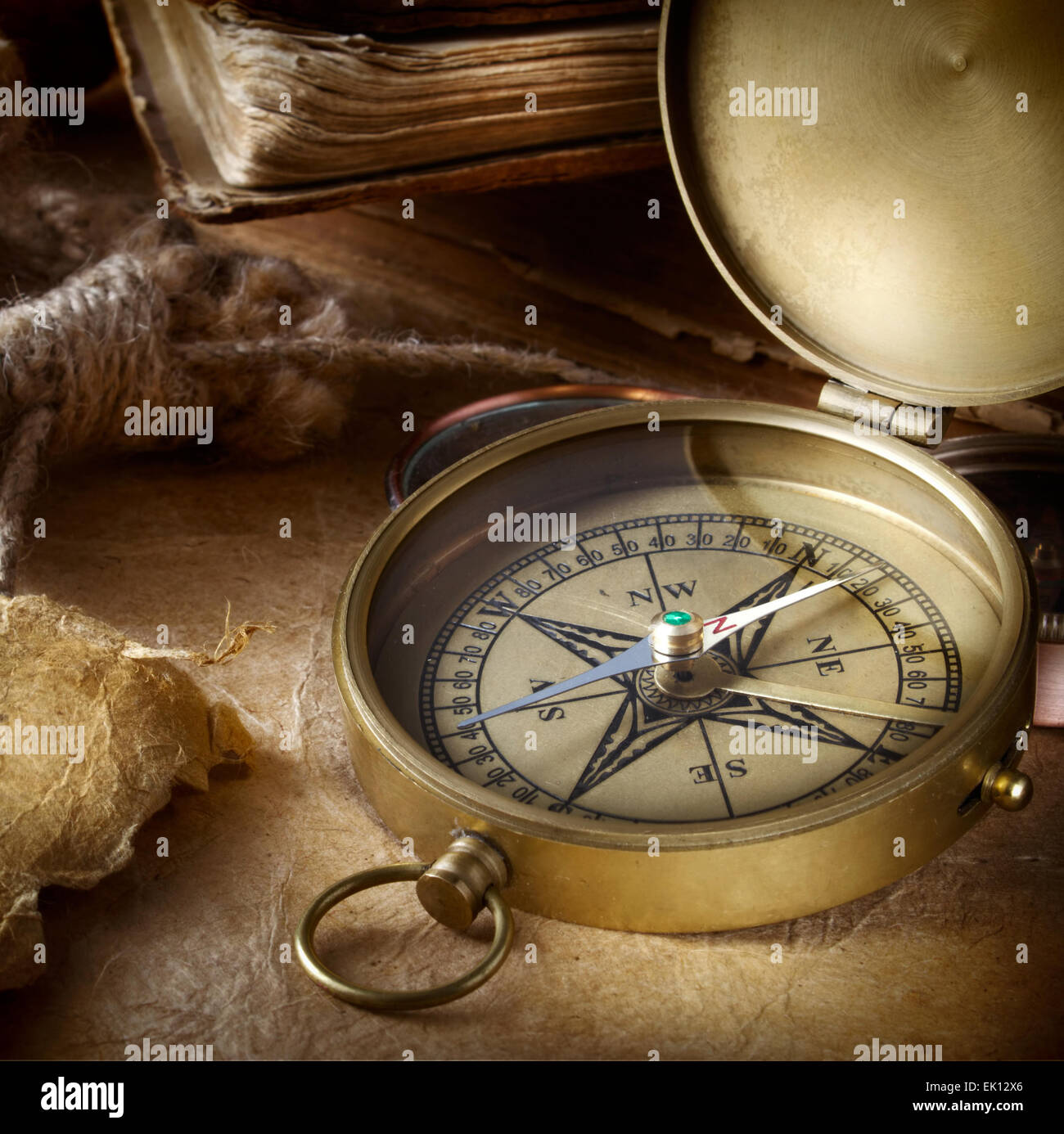 Vintage compass hi-res stock photography and images - Alamy