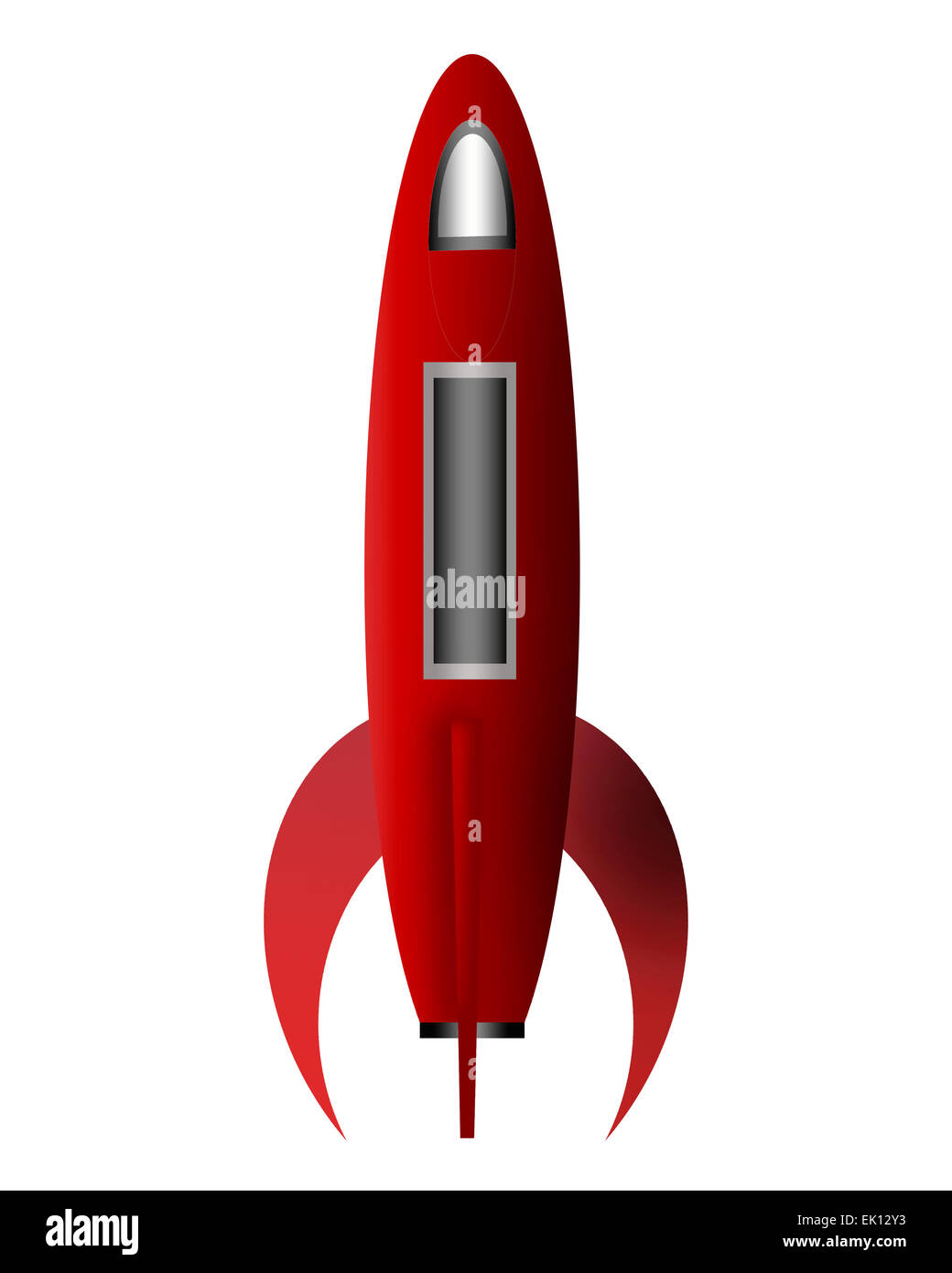 Cartoon rocket isolated on white background Stock Photo - Alamy