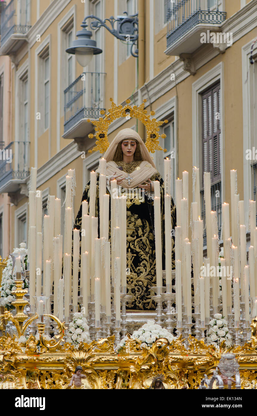Religious float with Virgin Mary during Procession, Holy week, Semana ...