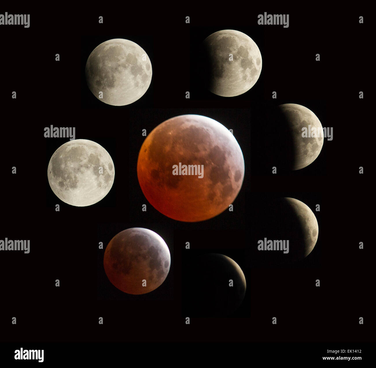 Different stages of lunar eclipse hi-res stock photography and images ...