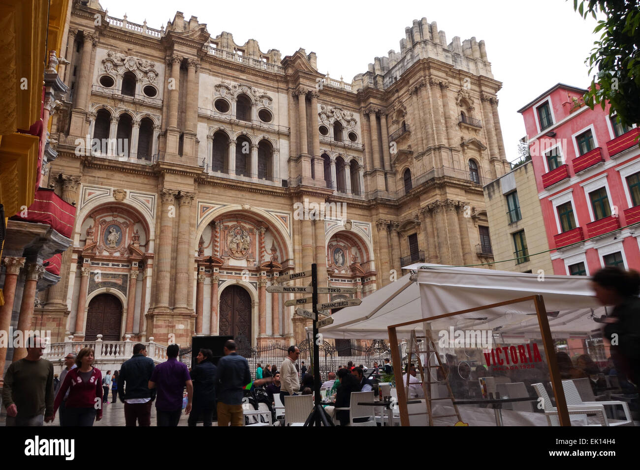 Malaga Cathedral or Catedral de la Encarnación in Malaga, Andalusia ...