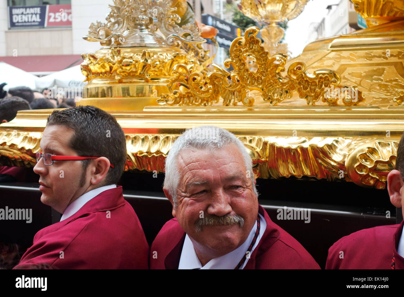 Penitents carrying float with Jesus Christ, Procession, Holy week ...