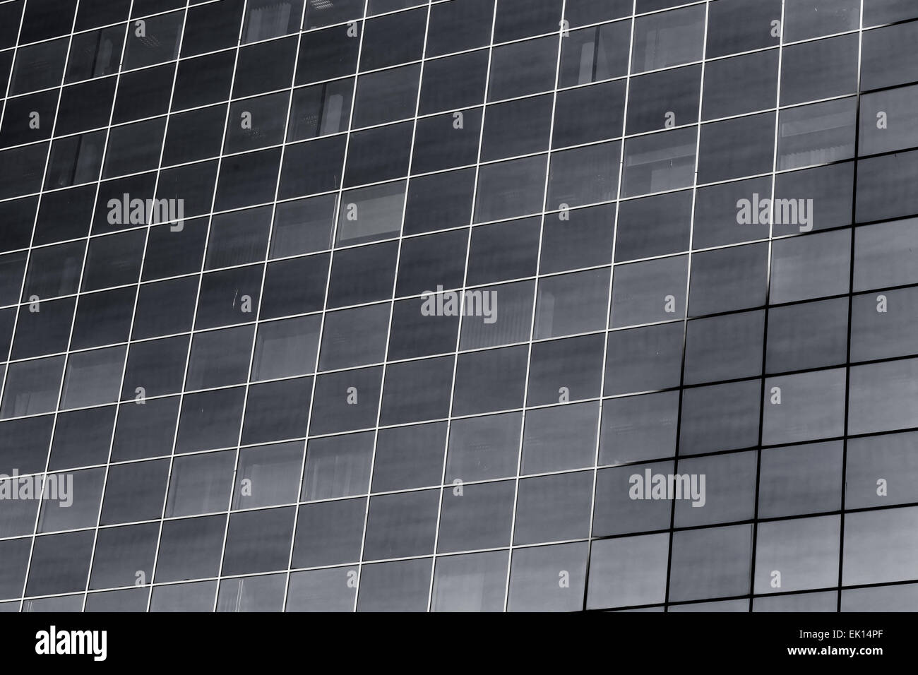 Glass building windows reflection on blue sky Stock Photo - Alamy
