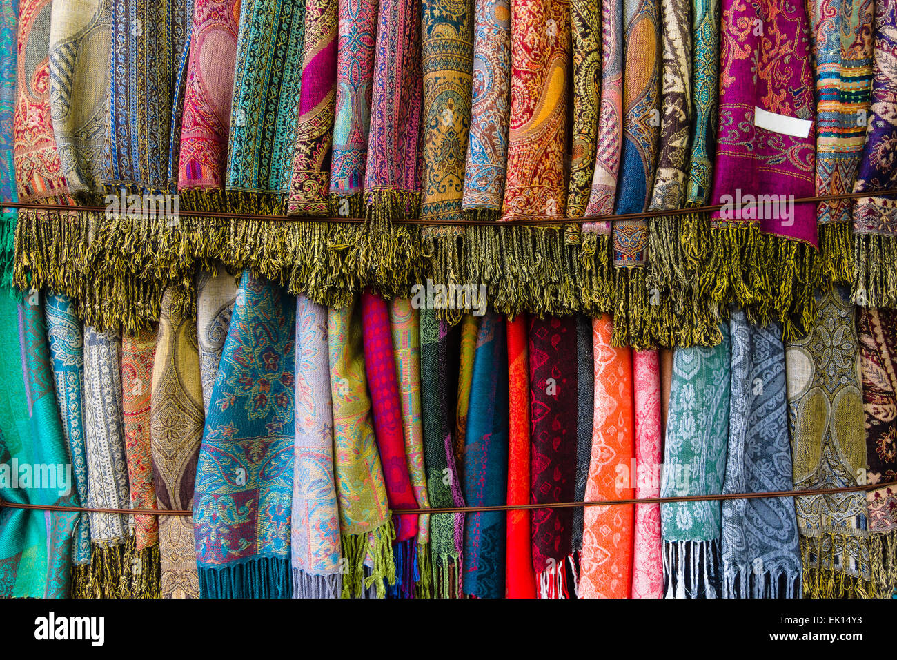Cashmere scarves. Background Stock Photo - Alamy