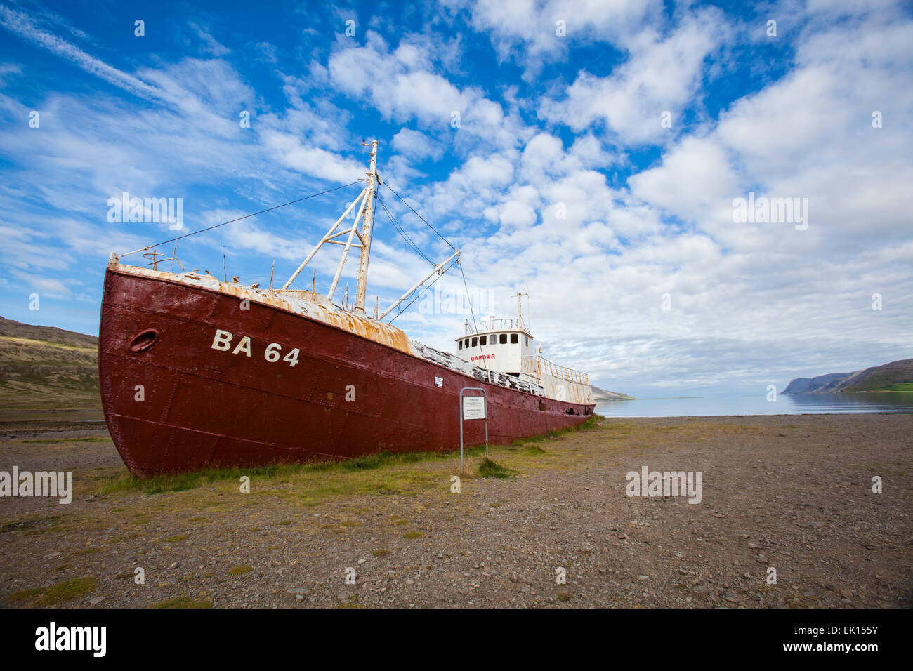 Oldest shipwrecked steel ship in Iceland Stock Photo - Alamy