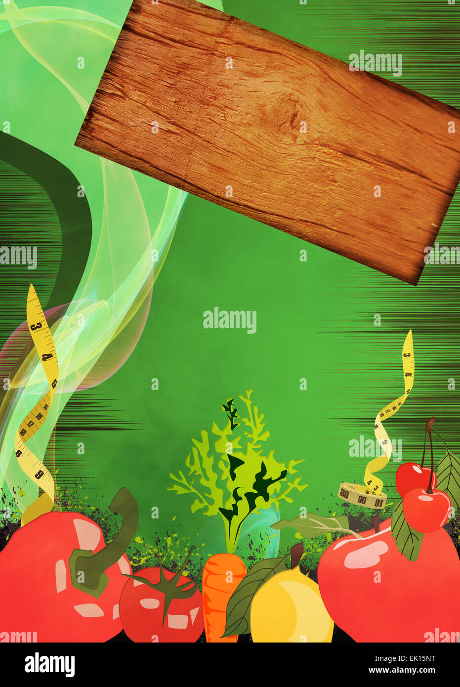 Diet foods poster or flyer background with empty space Stock Photo - Alamy