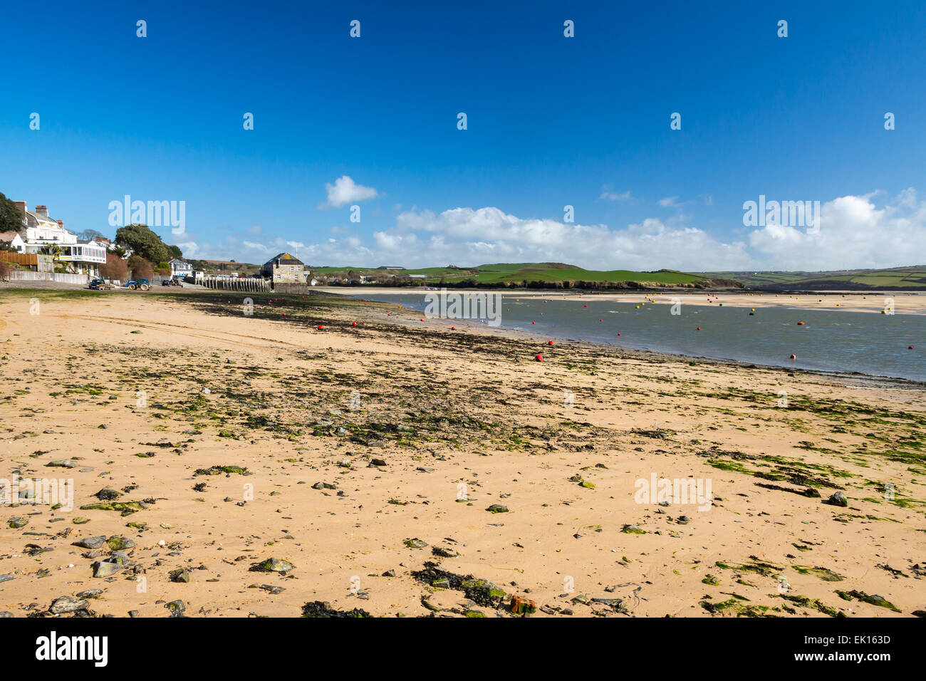 The village of Rock on the Camel Estuary Cornwall England UK Europe ...