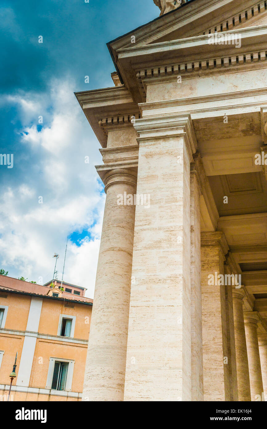 Architectural detail of colonnade in Vatican - Rome, Italy Stock Photo ...