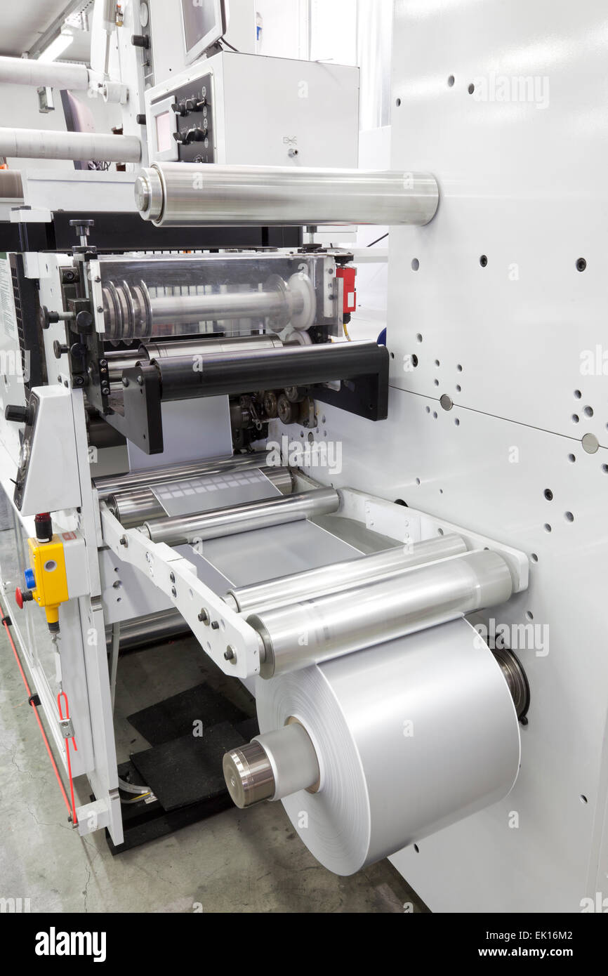 detail of roll printing machine Stock Photo - Alamy