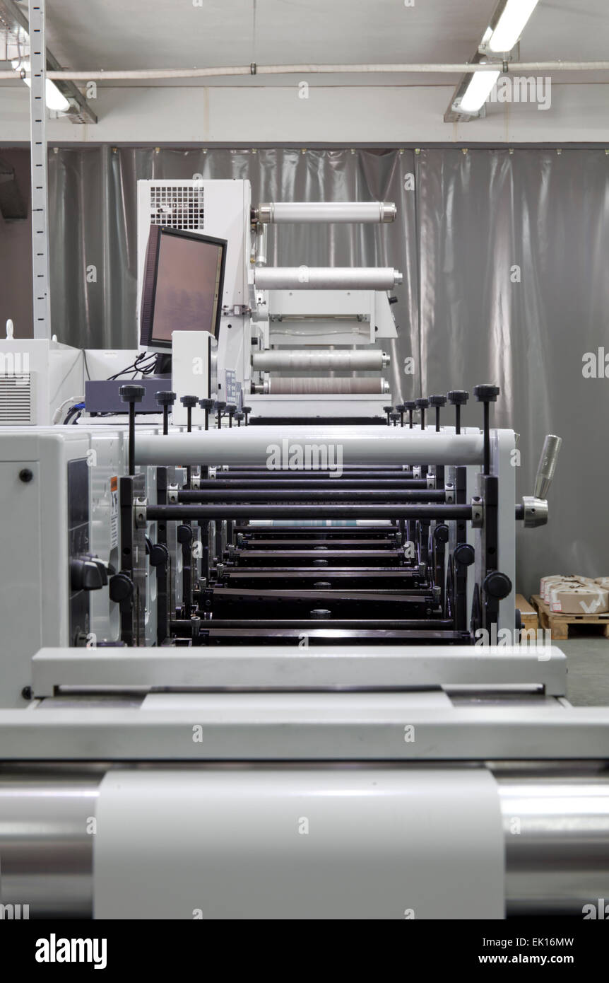 detail of roll printing machine Stock Photo - Alamy