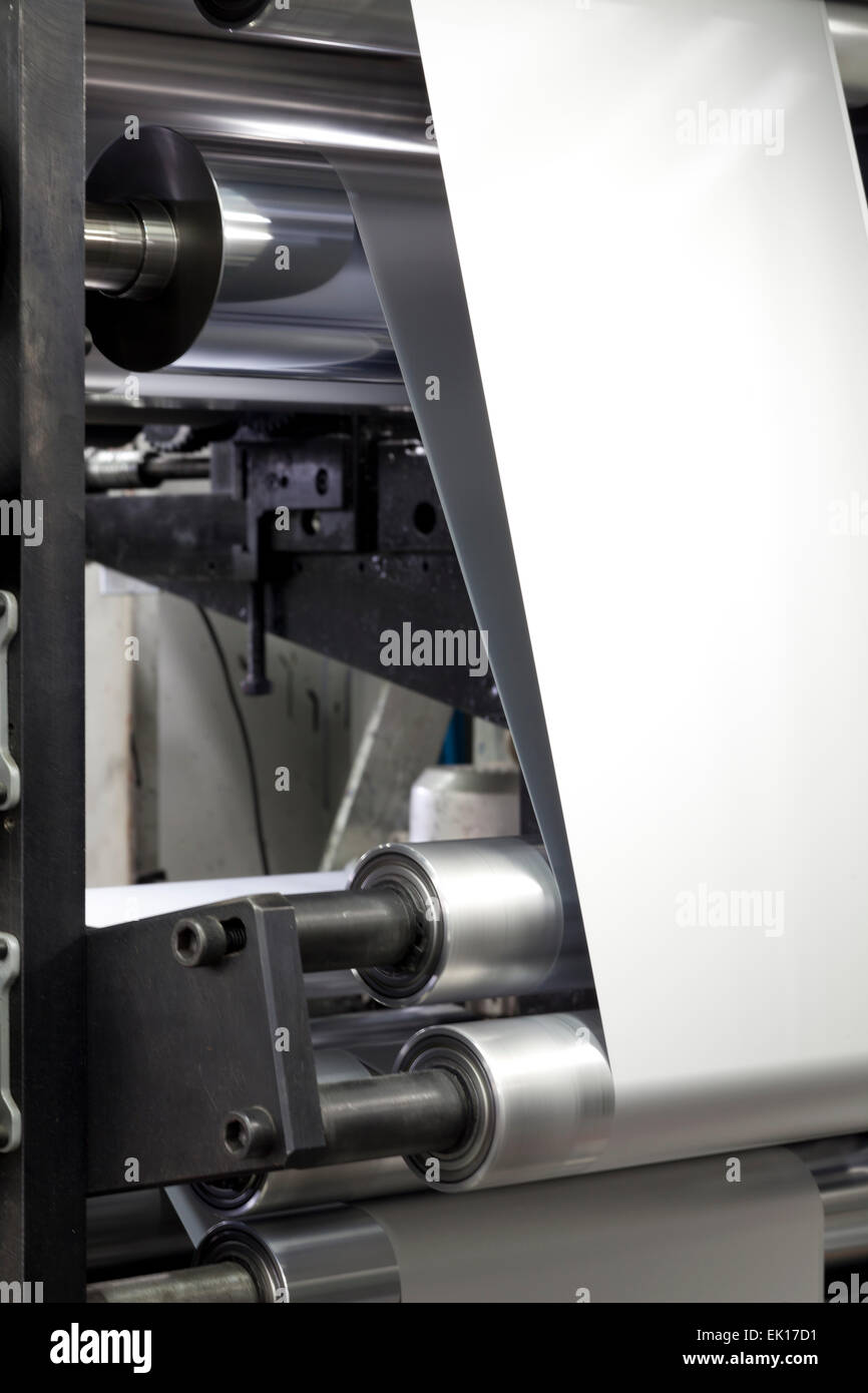 detail of roll printing machine Stock Photo - Alamy