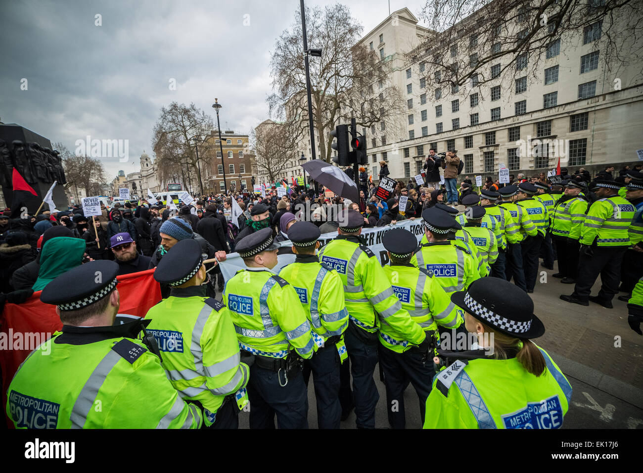 London, UK. 4th April, 2015. Anti-Fascist counter-protest against ...