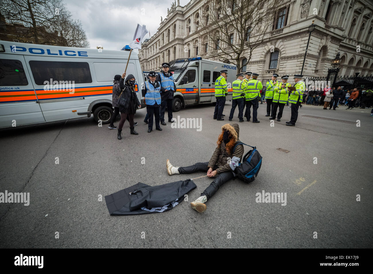 London, UK. 4th April, 2015. Anti-Fascist counter-protest against ...