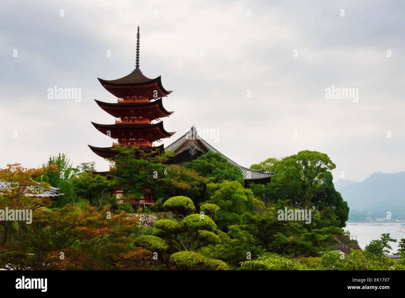 Five-Storied Pagoda (Gojunoto), Miyajima, Japan Stock Photo - Alamy