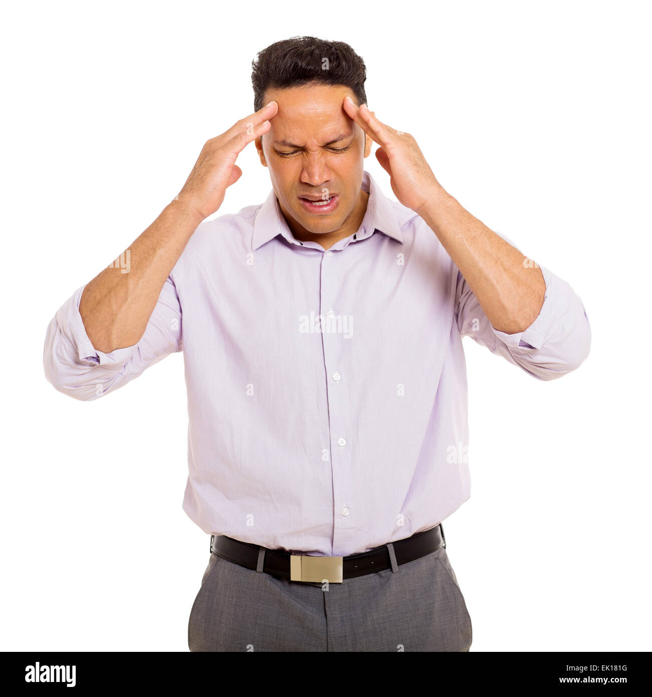 Mature man headache hi-res stock photography and images - Alamy