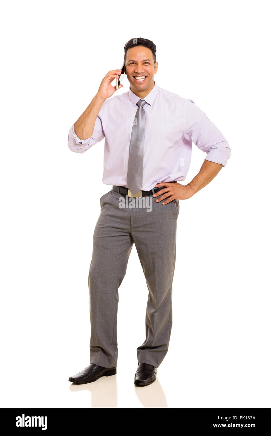 Business conversation man mobile Cut Out Stock Images & Pictures - Alamy