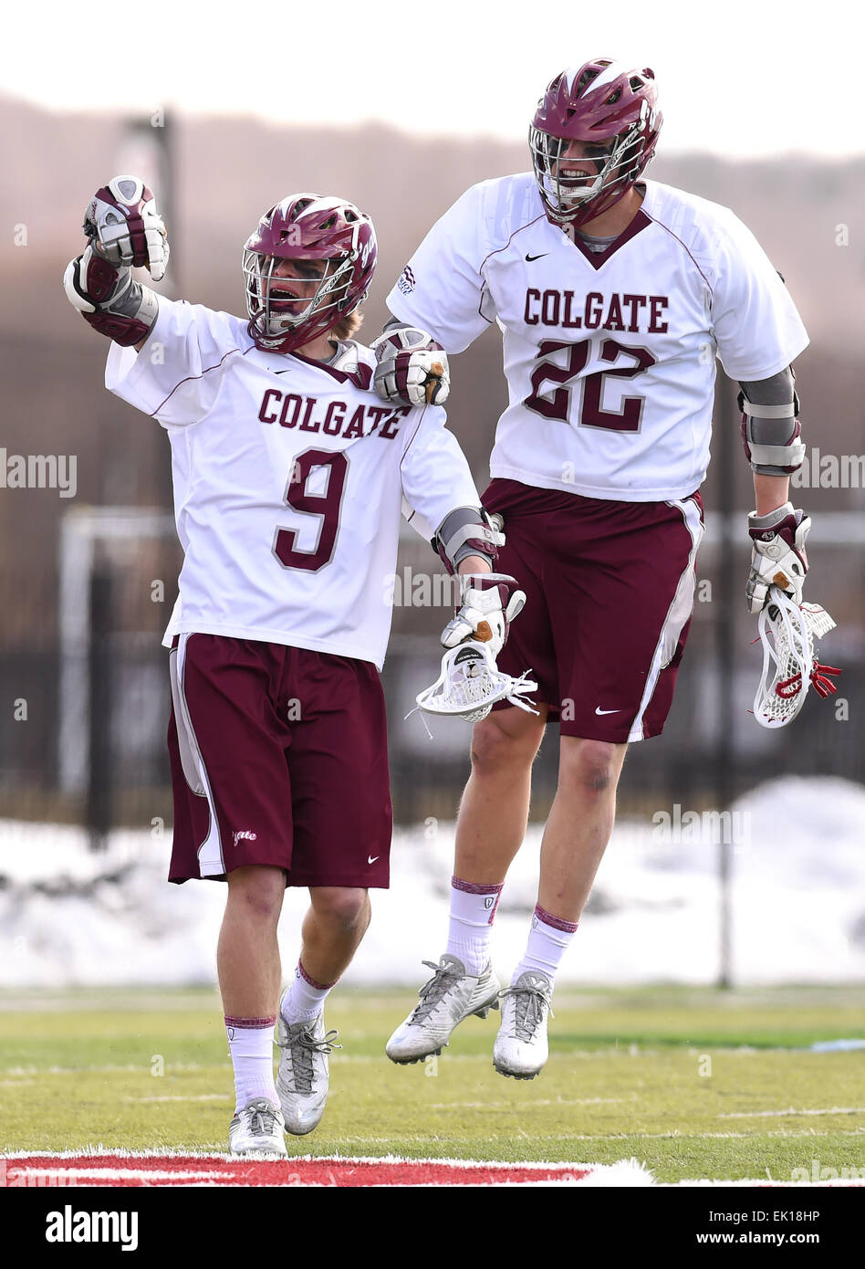 Hamilton, New York, USA. 4th Apr, 2015. Colgate Raiders attackman Chase ...