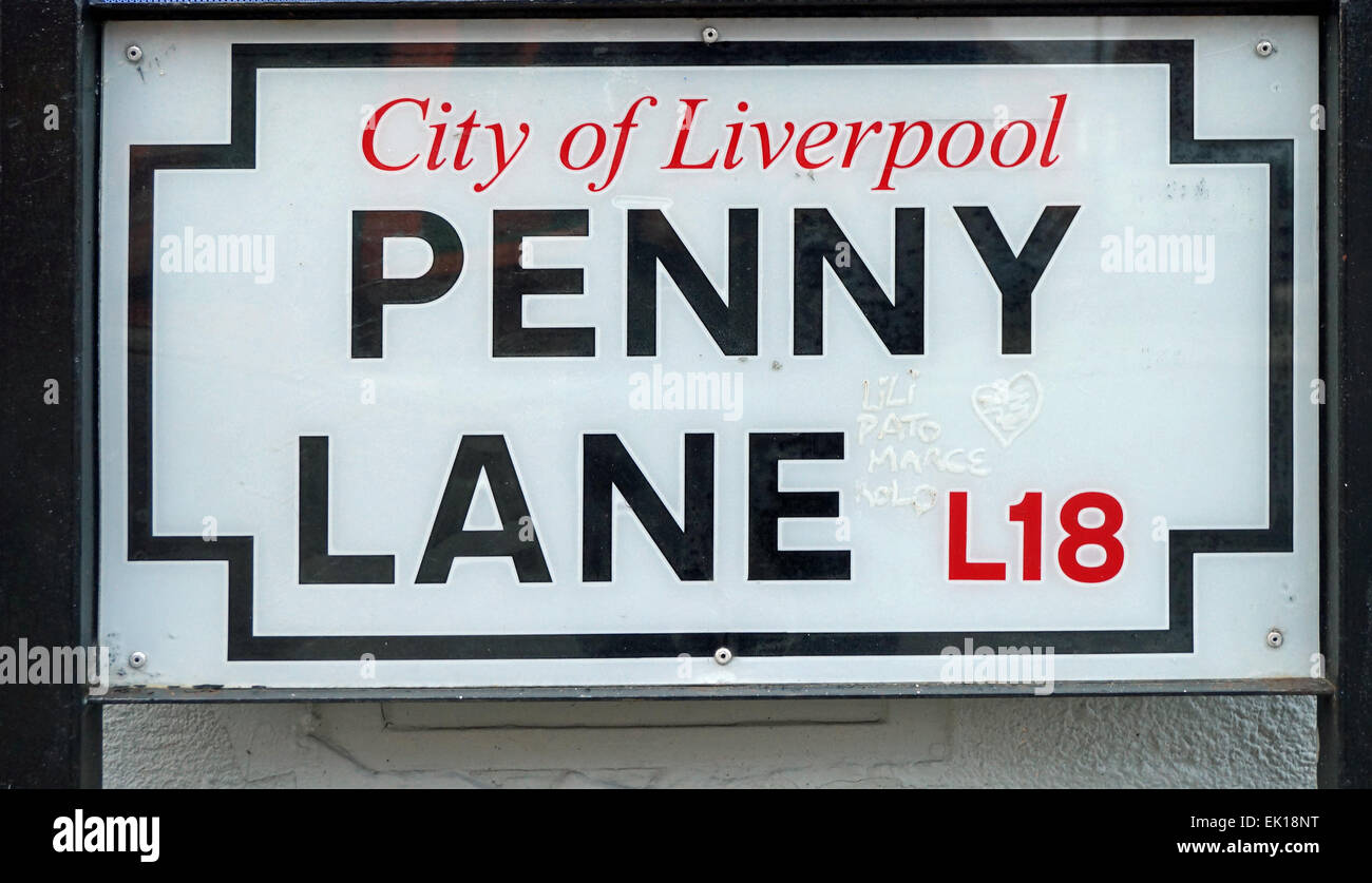 Penny lane sign hi-res stock photography and images - Alamy