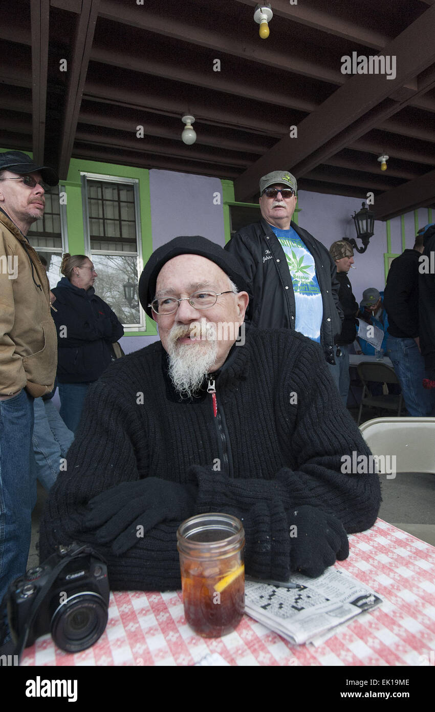 Ann Arbor, MI, USA. 4th Apr, 2015. Poet and activist John Sinclair ...