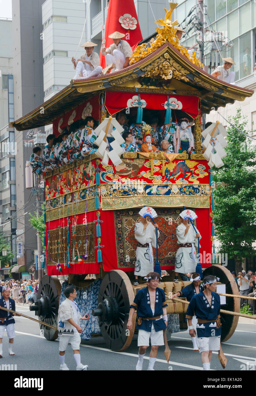 Float parade during Kyoto Gion Matsuri, Kyoto, Japan Stock Photo - Alamy