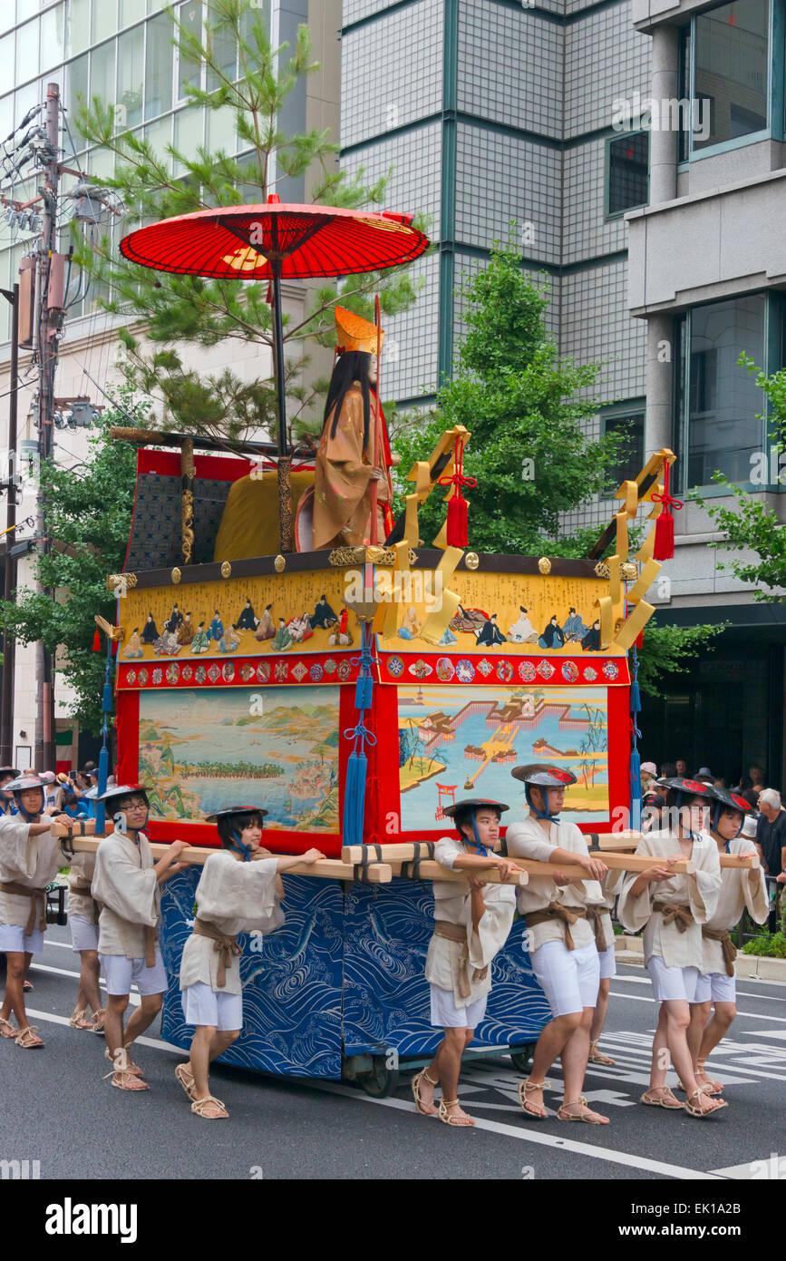 Float parade during Kyoto Gion Matsuri, Kyoto, Japan Stock Photo - Alamy