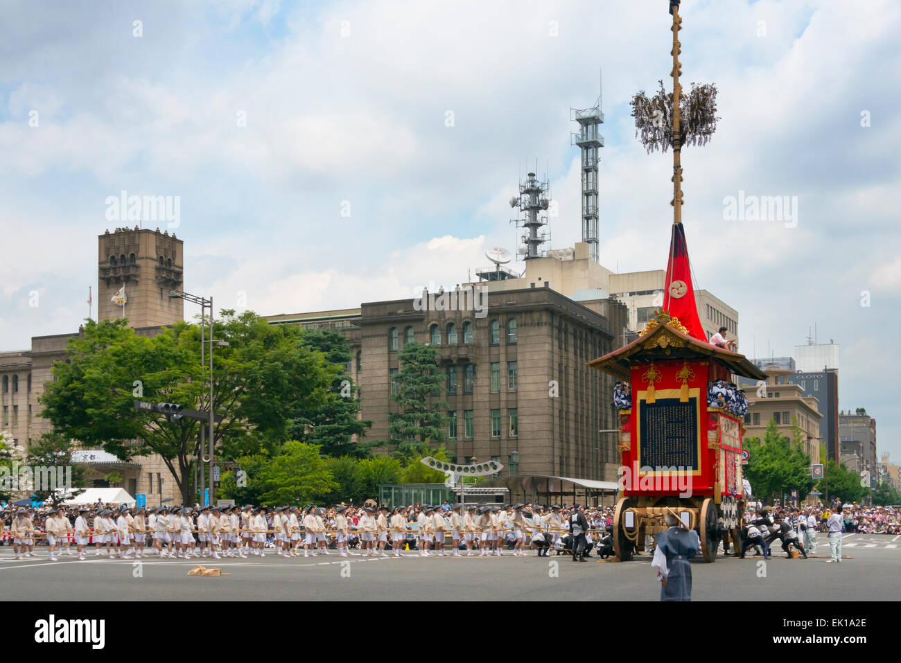 Float parade during Kyoto Gion Matsuri, Kyoto, Japan Stock Photo - Alamy
