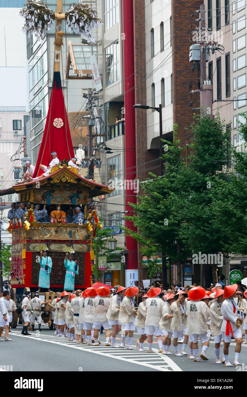 Float parade during Kyoto Gion Matsuri, Kyoto, Japan Stock Photo - Alamy