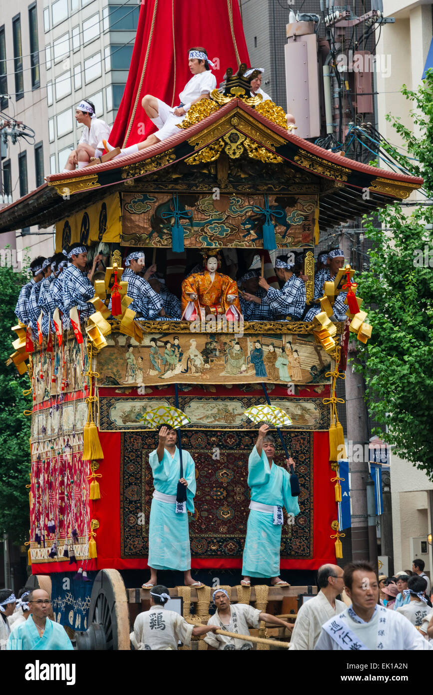 Float parade during Kyoto Gion Matsuri, Kyoto, Japan Stock Photo - Alamy