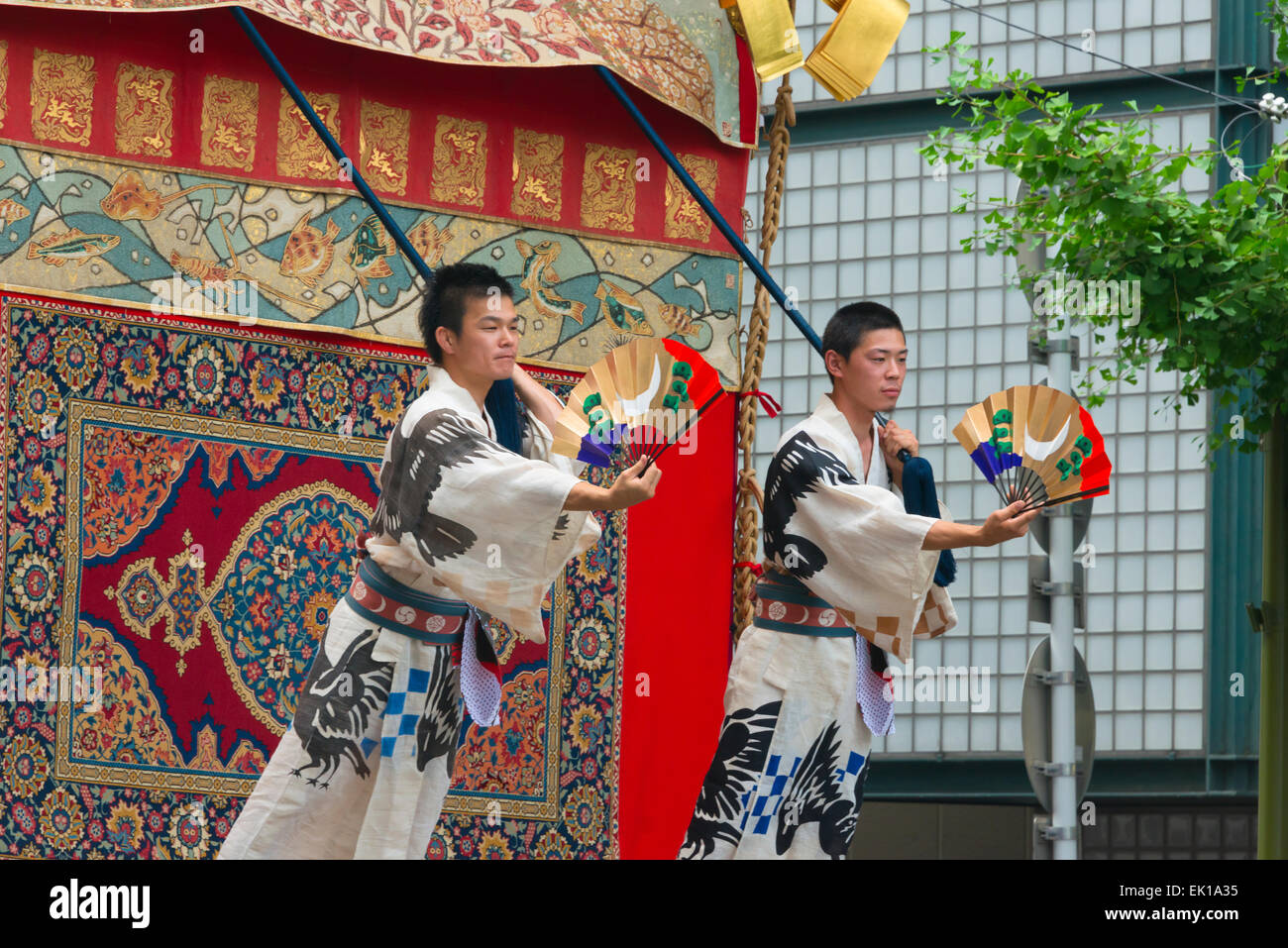 Float parade during Kyoto Gion Matsuri, Kyoto, Japan Stock Photo - Alamy