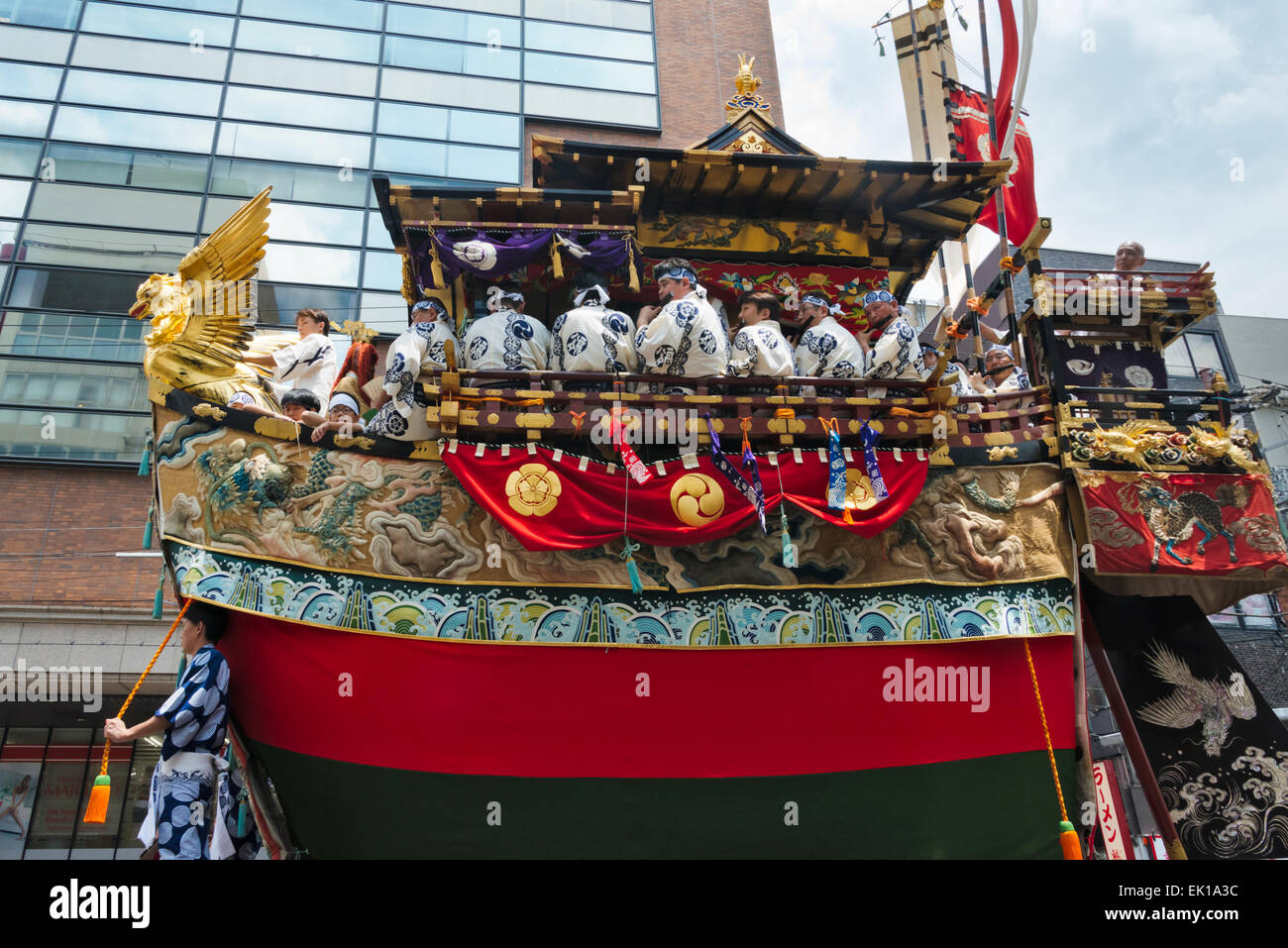 Float parade during Kyoto Gion Matsuri, Kyoto, Japan Stock Photo - Alamy