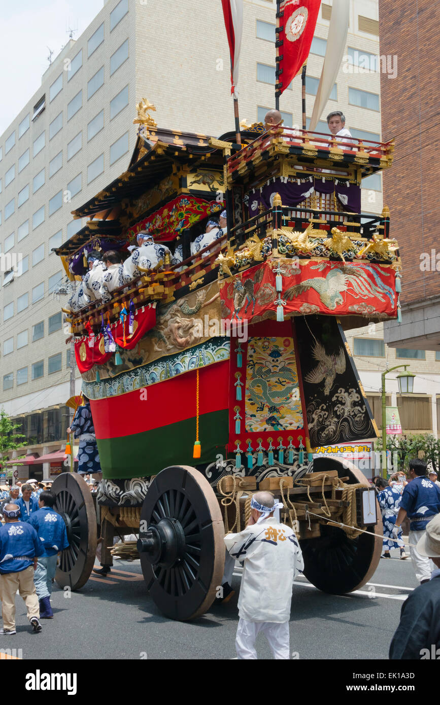 Float parade during Kyoto Gion Matsuri, Kyoto, Japan Stock Photo - Alamy