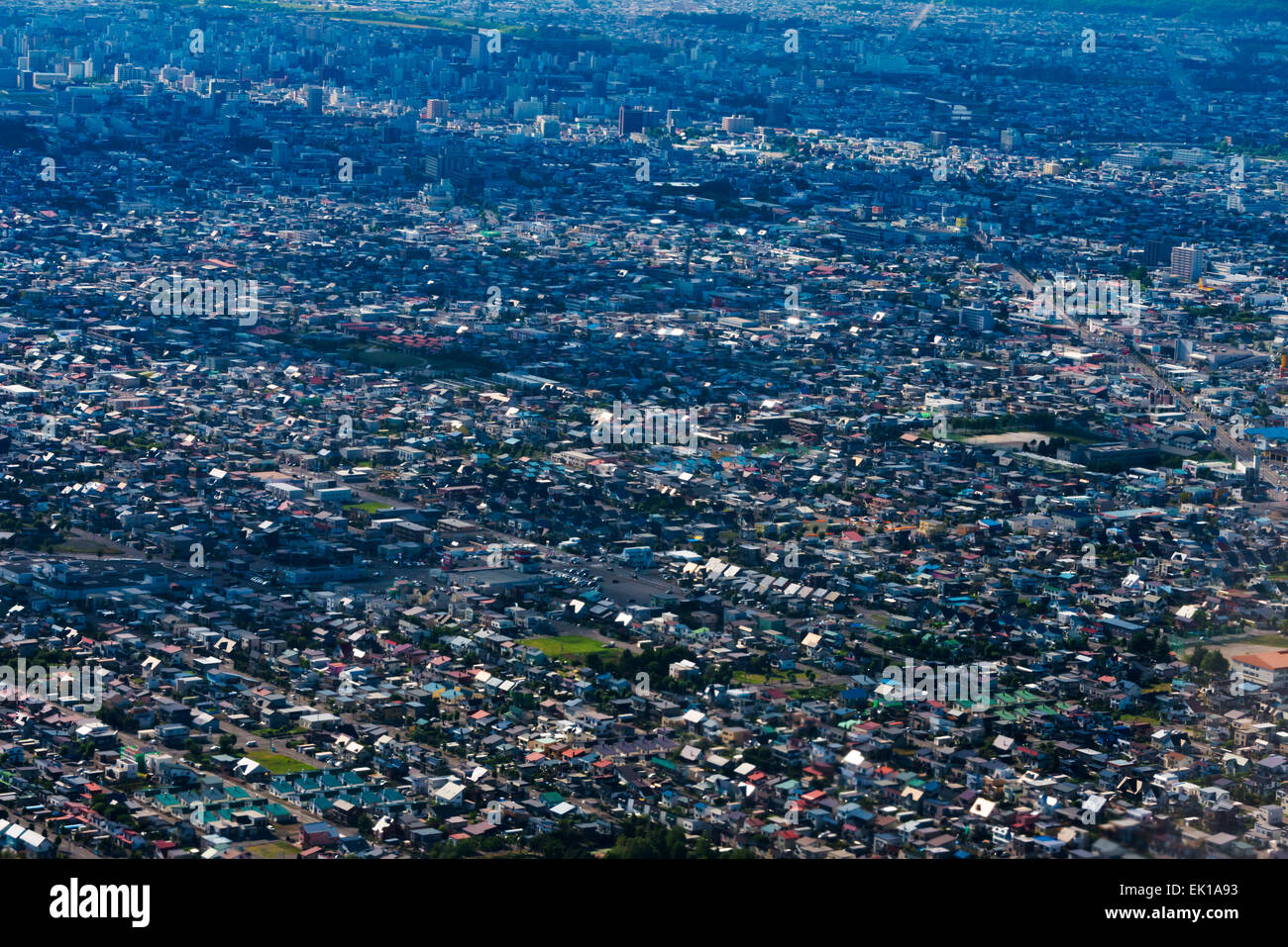 Aerial view of cityscape of Asahikawa, Hokkaido, Japan Stock Photo - Alamy