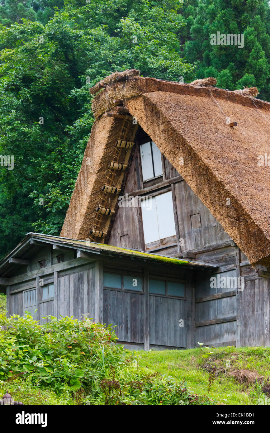 Gassho-zukuri house in the mountain, Shirakawa-go, Gifu Prefecture ...