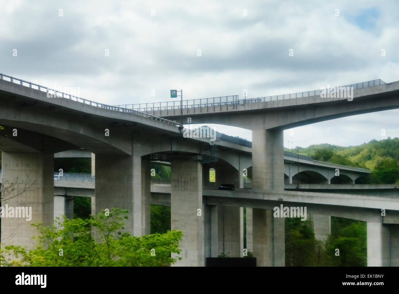 Highway system in the mountain, Takayama, Gifu Prefecture, Japan Stock ...