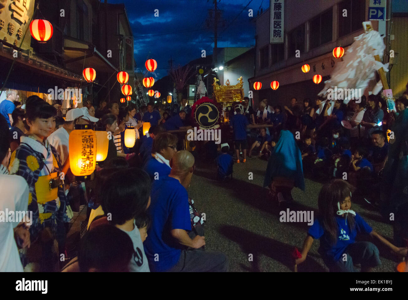 Gujo Odori Dance Performance at night, Gujo Hachiman, Gifu Prefecture ...